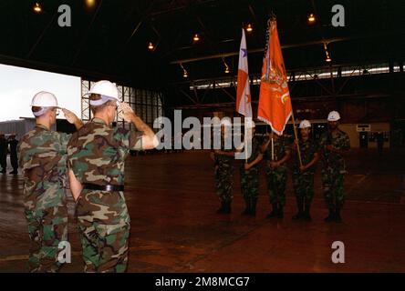 Major General Lawson W. Magruder III, Commander, Army South, gets a ...