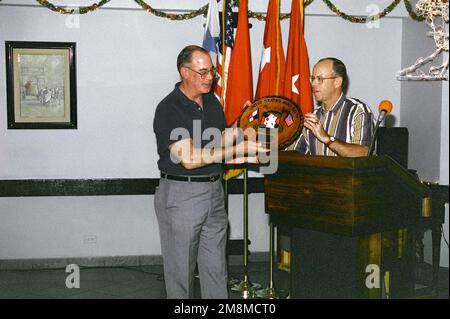 Major General Lawson W. Magruder III, Commander, Army South, gets a ...