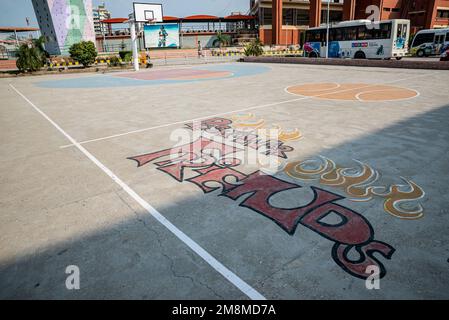 Outdoor, basketball court, Peshawar, Pakistan Stock Photo - Alamy