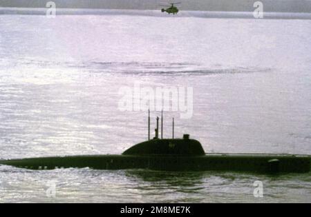 Aerial starboard beam view of the Russian Navy Pacific Fleet Dubna ...