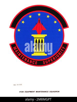 Air Force Organizational Emblem - 412th Flight Test Squadron. Base ...