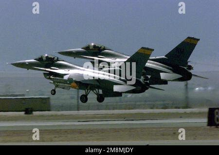 An F-16 Fighting Falcon from the 150th Fighter Wing, New Mexico Air ...