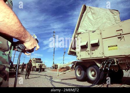 Soldiers assigned to the 11th Brigade, 43rd Air Defense Artillery, Fort ...
