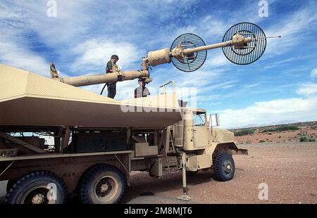 Soldiers assigned to the 11th Brigade, 43rd Air Defense Artillery, Fort ...