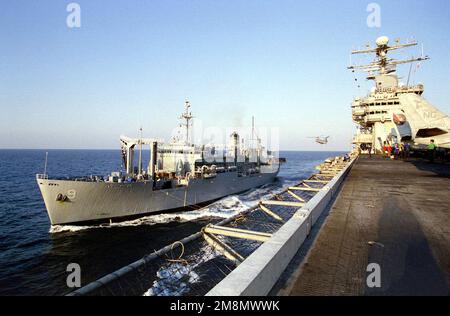 The combat stores ship USNS SPICA (T-AFS-9) rests on blocks in the ...