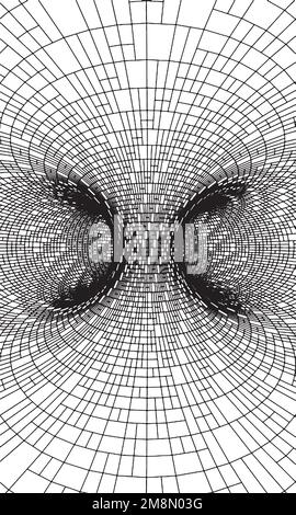 Abstract Grid Tile Tunnel Constructions Vector Stock Vector Image & Art ...