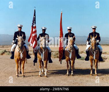 The Marine Corps Mounted Color Guard stationed aboard Marine Corps ...