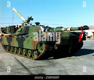 Armored combat vehicle painted in camouflage colors, armed with lethal ...