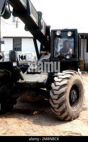 A member of the 230th Support Battalion, North Carolina Army National ...