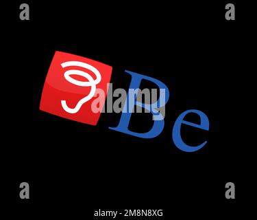 Be Inc. rotated logo, black background Stock Photo - Alamy