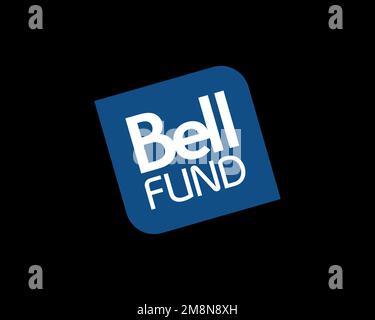 Bell Fund, rotated logo, black background B Stock Photo - Alamy