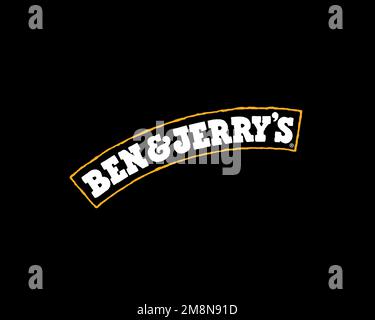 Ben & Jerry's, Logo, Black background Stock Photo - Alamy