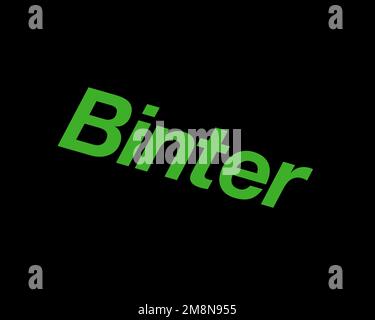 Binter Canarias, rotated logo, black background Stock Photo - Alamy