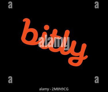 Bitly, rotated logo, black background Stock Photo - Alamy