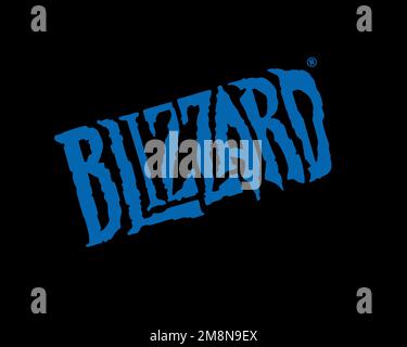 Blizzard Entertainment, rotated logo, black background B Stock Photo ...