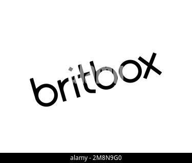 BritBox, rotated logo, white background B Stock Photo - Alamy