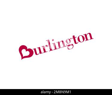 Burlington department store, rotated logo, black background B Stock ...