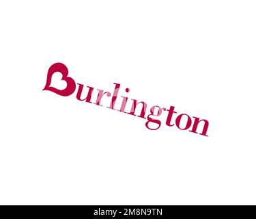 Burlington department store, rotated logo, black background B Stock ...