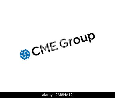 CME Group, rotated logo, white background B Stock Photo - Alamy