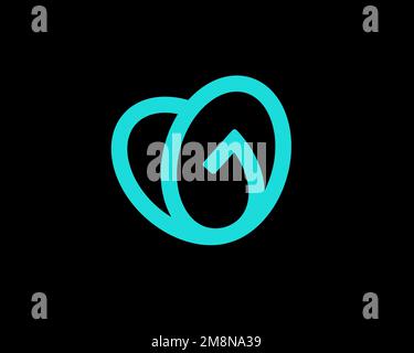 GoDaddy, rotated logo, black background B Stock Photo - Alamy
