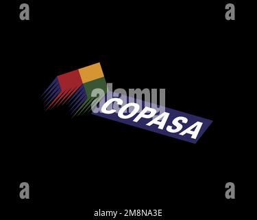 COPASA, rotated logo, black background Stock Photo - Alamy