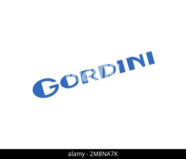 Gordini, rotated logo, white background B Stock Photo - Alamy