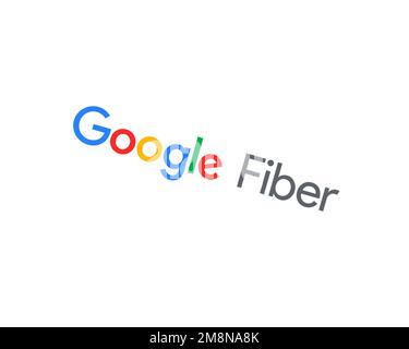 Google Fiber, rotated logo, white background Stock Photo - Alamy