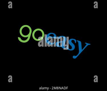 Goeasy, rotated logo, black background Stock Photo - Alamy