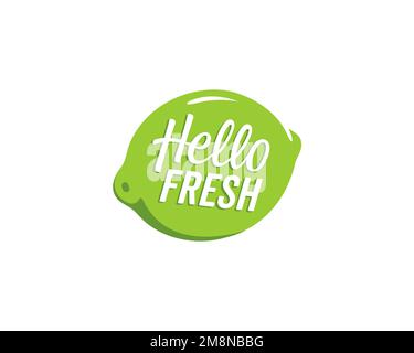 HelloFresh, rotated logo, white background Stock Photo - Alamy