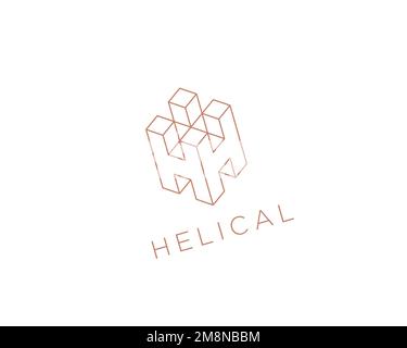 Helical plc, rotated logo, white background B Stock Photo - Alamy