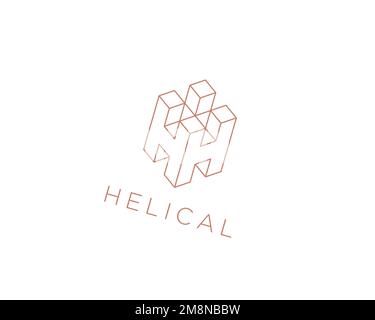 Helical plc, rotated logo, white background Stock Photo - Alamy