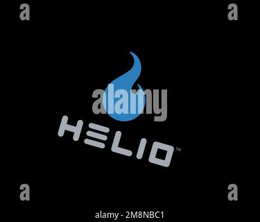 Helio wireless carrier, rotated logo, black background Stock Photo - Alamy