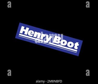 Henry Boot plc, rotated logo, black background Stock Photo - Alamy