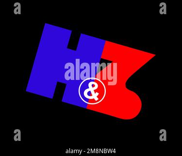 Hudong-Zhonghua Shipbuilding, Rotated Logo, Black Background Stock ...