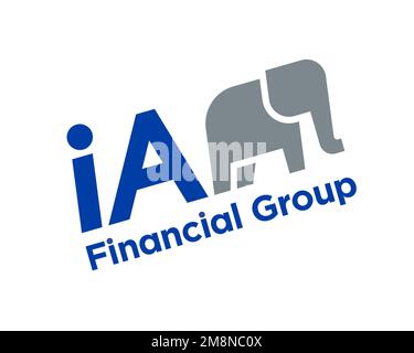 IA Financial Group, rotated logo, white background B Stock Photo - Alamy