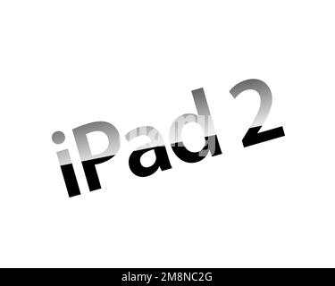 IPad 2, rotated logo, white background B Stock Photo - Alamy