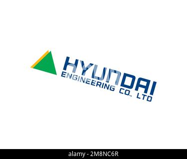 Hyundai Engineering HEC, Rotated Logo, White Background Stock Photo - Alamy