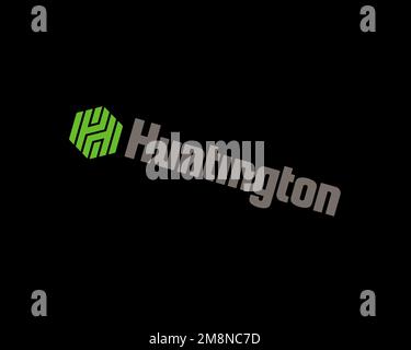 Huntington Bancshares, Rotated Logo, Black Background Stock Photo - Alamy