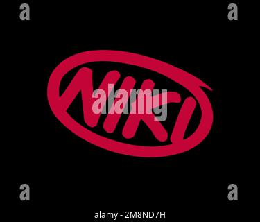 Niki airline, rotated logo, black background Stock Photo - Alamy