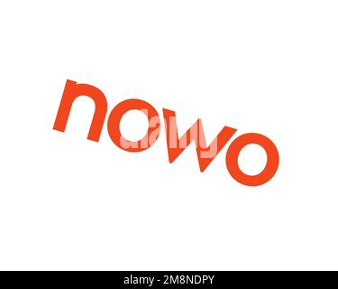 Nowo, rotated logo, white background Stock Photo - Alamy