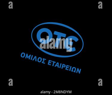 OTE, rotated logo, black background Stock Photo - Alamy