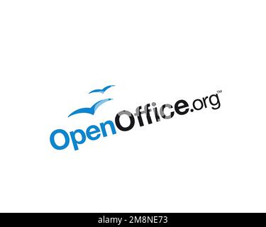 OpenOffice. org, rotated logo, white background B Stock Photo - Alamy