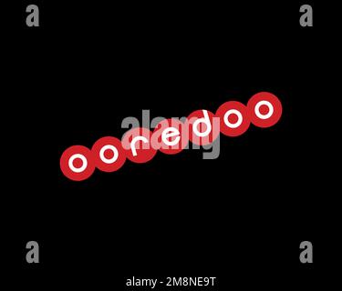 Ooredoo Maldives, Logo, Black background Stock Photo - Alamy