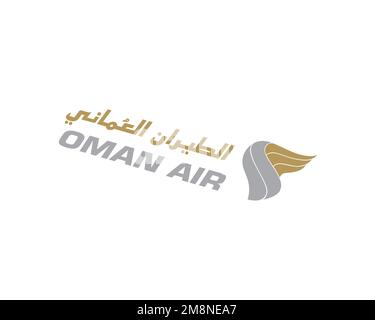 Oman Air, rotated logo, white background Stock Photo - Alamy