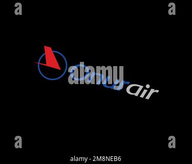 Onur Air, rotated logo, black background Stock Photo - Alamy