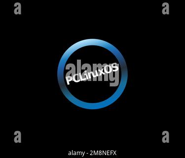 PCLinuxOS, rotated logo, black background B Stock Photo - Alamy