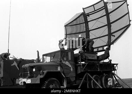 Members of the 636th Tactical Control Flight, stationed at Wanna, set ...