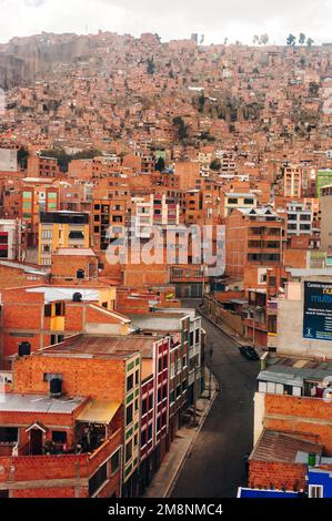 la paz, bolivia. november, 2022: panoramic view of la paz city, bolivia ...