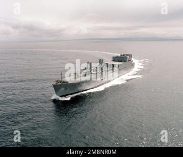 Starboard bow view of the MSC (Military Sealift Command) strategic heavy lift ship USNS SISLER ...
