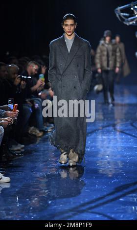 Milan, Italy. 14th Jan, 2023. Milan, Milan Fashion Week, fall winter ...